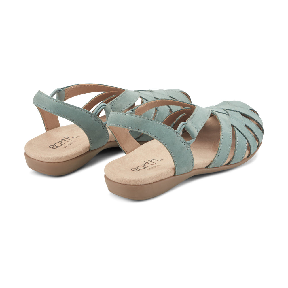 Women's Berri Woven Casual Round Toe Slip-on Sandals - Green Leather ...