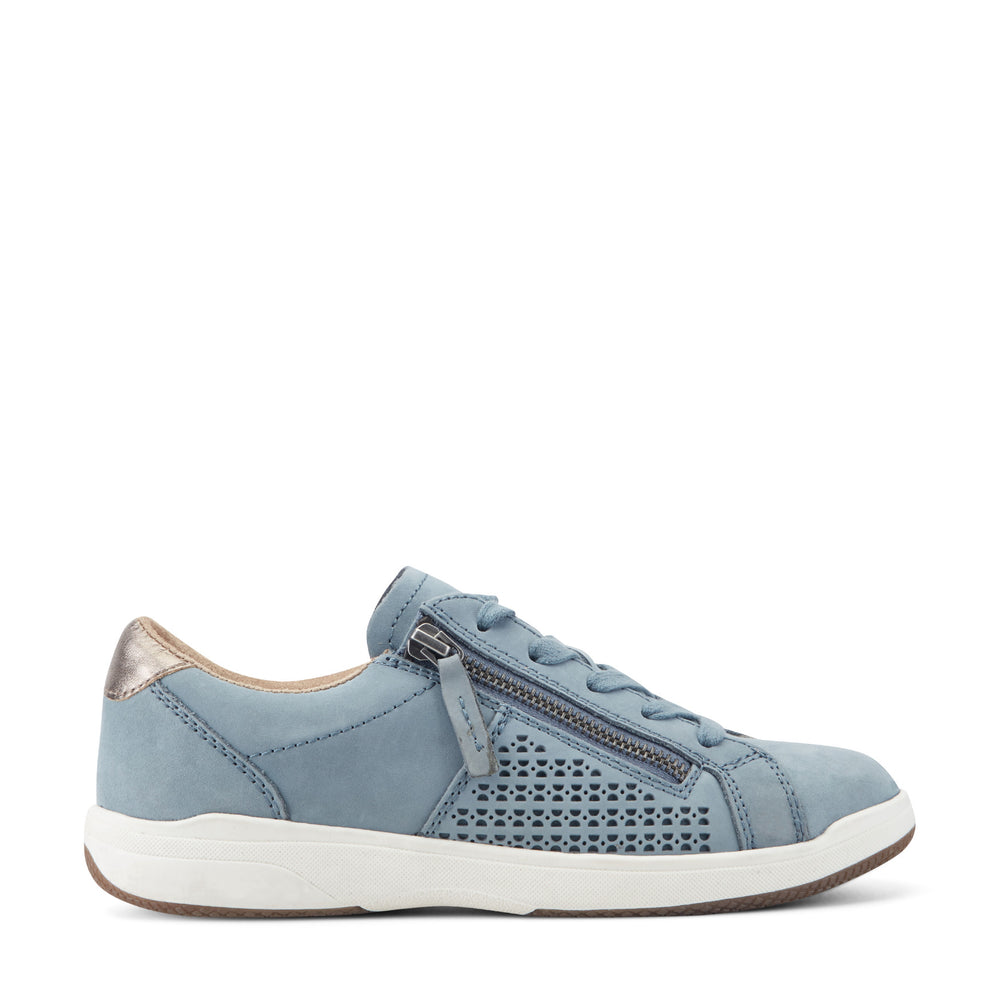 Women's Netta Round Toe Casual Lace-up Sneakers - Medium Blue | earth ...