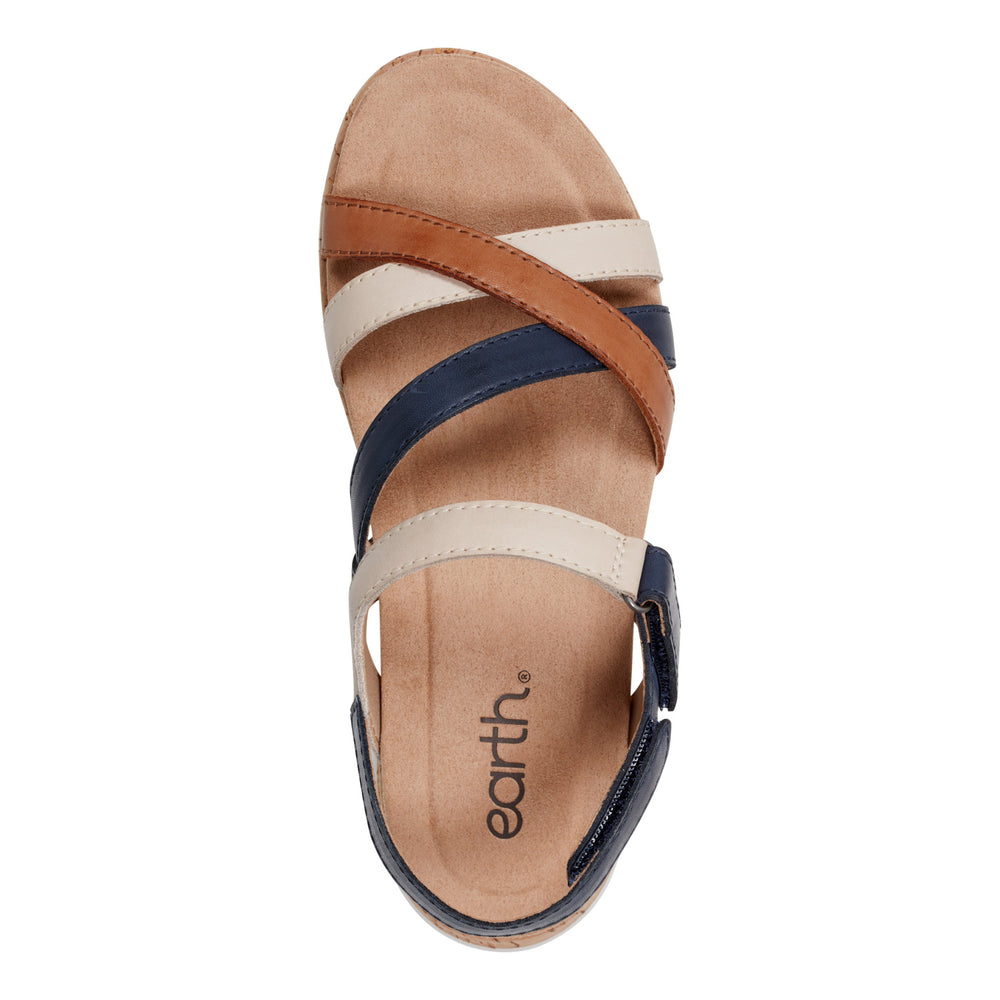 Women's Rosie Open Toe Strappy Flat Casual Sandals - Natural Multi ...