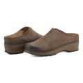 Women's Kolia Round Toe Slip-on Casual Clogs - Dark Brown Suede | earth ...