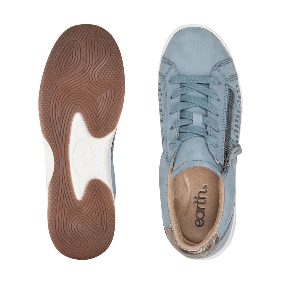 Women's Netta Round Toe Casual Lace-up Sneakers - Medium Blue | earth ...
