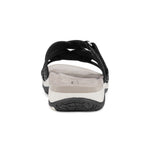 Women's Sassoni Strappy Casual Slip-On Flat Sandals - Black | earth® shoes