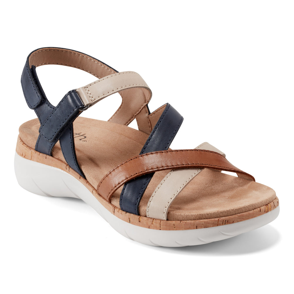 Women's Rosie Open Toe Strappy Flat Casual Sandals - Natural Multi ...