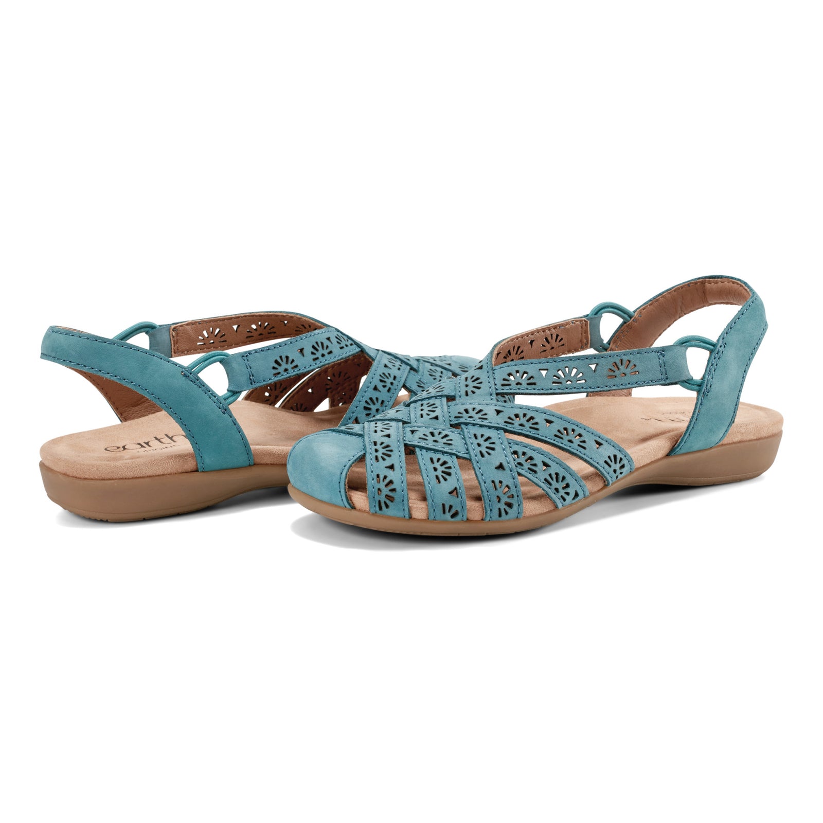 Women's Briel Round Toe Casual Slingback Flat Sandals - Turquoise ...