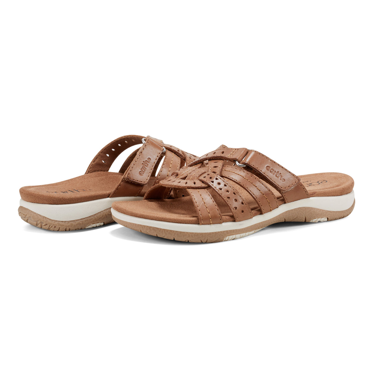 Women's Sassoni Strappy Casual Slip-On Flat Sandals - Medium Natural ...