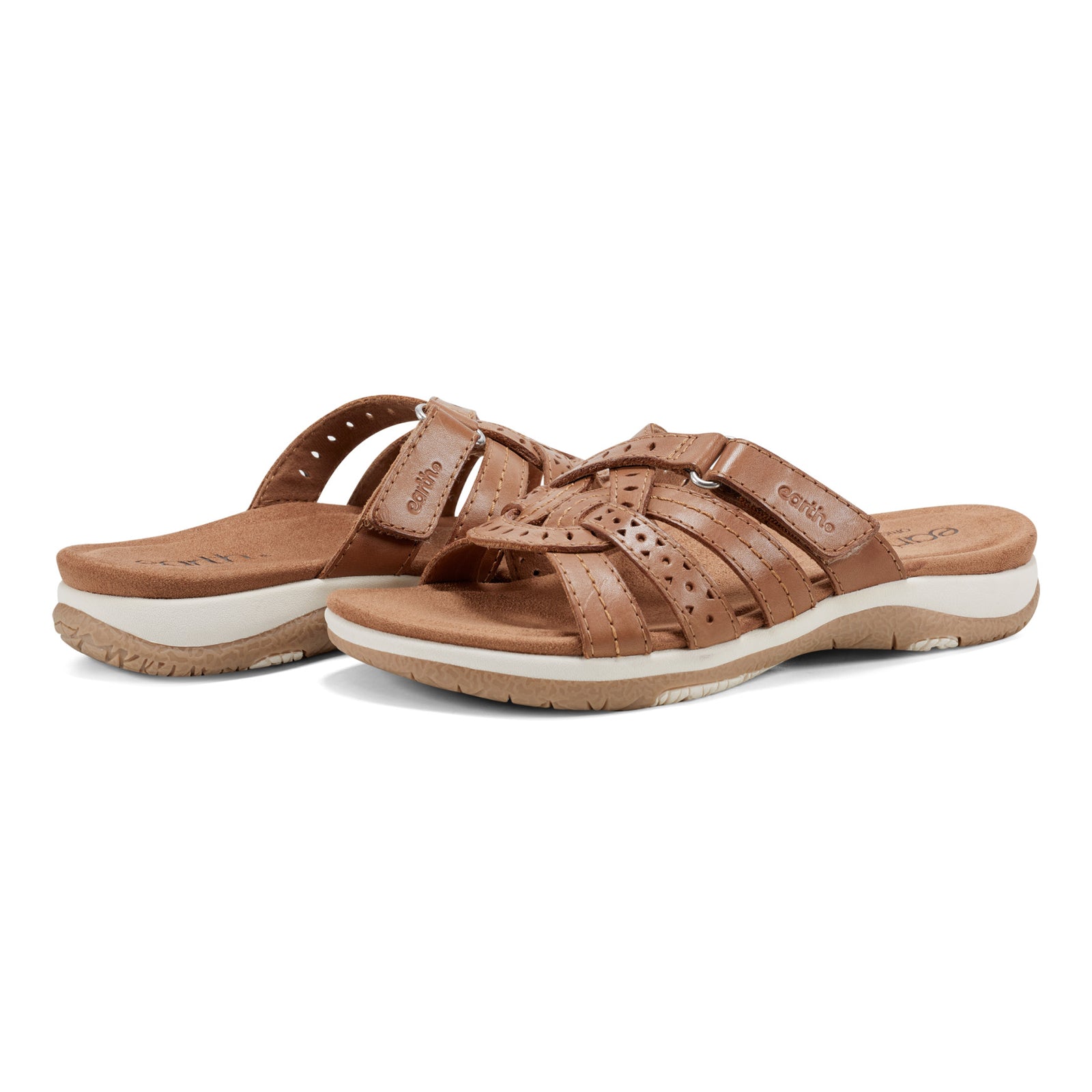 Women's Sassoni Strappy Casual Slip-On Flat Sandals - Medium Natural ...