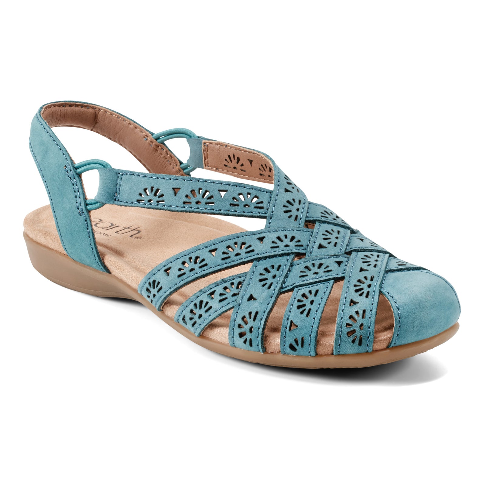 Women's Briel Round Toe Casual Slingback Flat Sandals - Turquoise ...
